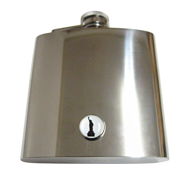 Kiola Designs | Other | Round Iconic Statue Of Liberty 6oz Flask | Poshmark
